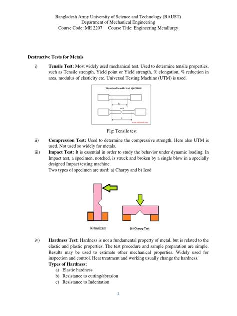 2 Destructive Tests For Metals Pdf