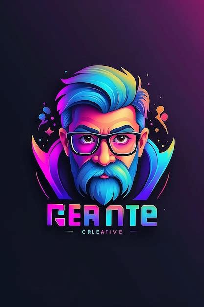 Gradient Creative Nerd Logo Template Premium Ai Generated Image