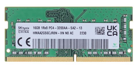 16gb 3200 Sk Hynix 1rx8 Pc4 3200aa Sa2 13 Hmaa2gs6cjr8n Xn N0 Ac PamiĘĆ