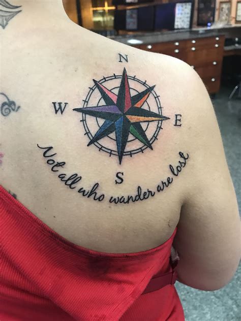 Not All Who Wander Are Lost Compass Tattoo Compass Tattoo Tattoos Compass