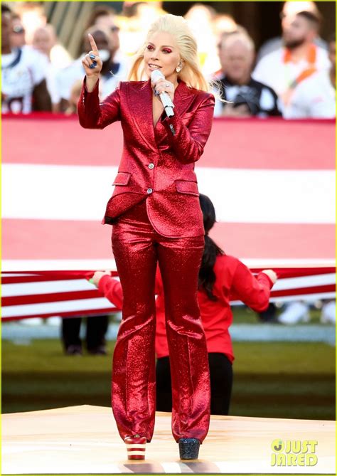 Lady Gaga Sings National Anthem At Super Bowl 2016 Video Photo