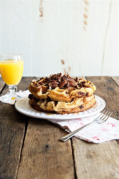 Maple Pecan Waffles Recipe Dine And Dish
