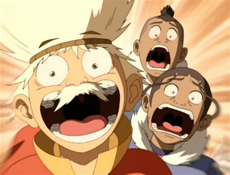 Avatar Aang In Disguise Katara And Sokka Screaming Avatar Aang