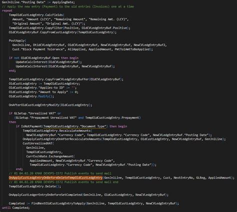 Event Request Codeunit 12 Gen Jnl Post Line
