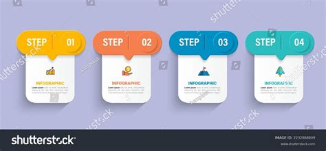 Four Steps Business Infographics Template Vector Stock Vector Royalty
