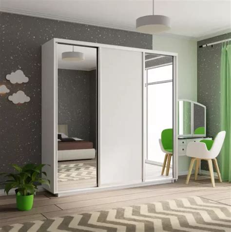«Шкаф-купе Экспресс Зеркало/ДСП/Зеркало 2100х2400х600 белый снег ...