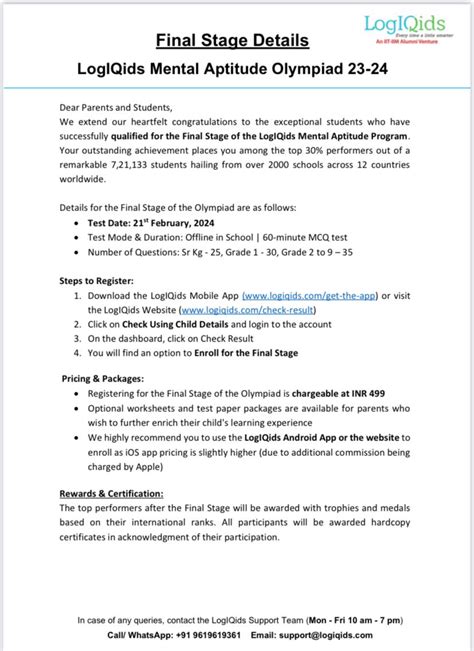 Logiqids Final Stage Iqra International School Indias Top Islamic School Bangalore