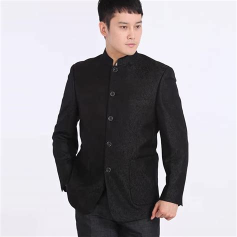 男装中山装 中华立领西服 春秋新款外套 男 韩版修身大码西服包邮泽恩拍拍