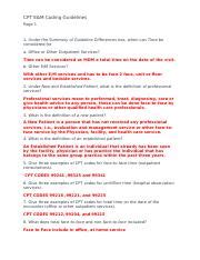 CPT E M Guidelines Assignment Docx CPT E M Coding Guidelines Page 1