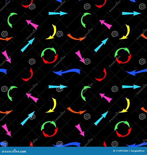 Pattern Of A Set Of Arrows Stock Vector Illustration Of Drawing