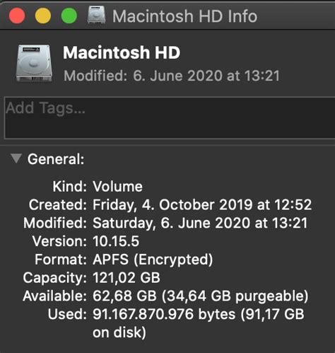 Install MacOS Installations Shows Less Space Than I Have Ask Different