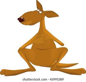 Sad Kangaroo Stock Illustration 45995389 Shutterstock
