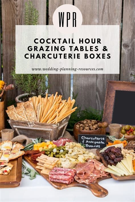 Cocktail Hour Grazing Tables And Charcuterie Boxes Wedding Cocktail
