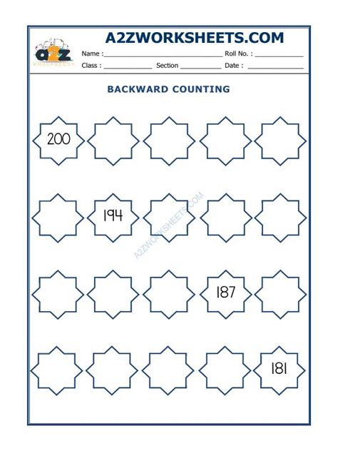A2zworksheets Worksheet Of Backward Counting 30 Numbers Maths
