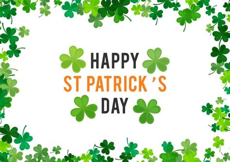 St Patricks Day Background Design Of Clover Vector Image