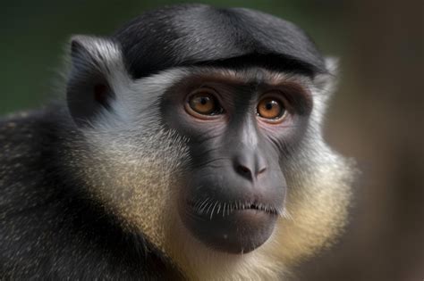 Premium Ai Image Portrait Of Guenon Monkey