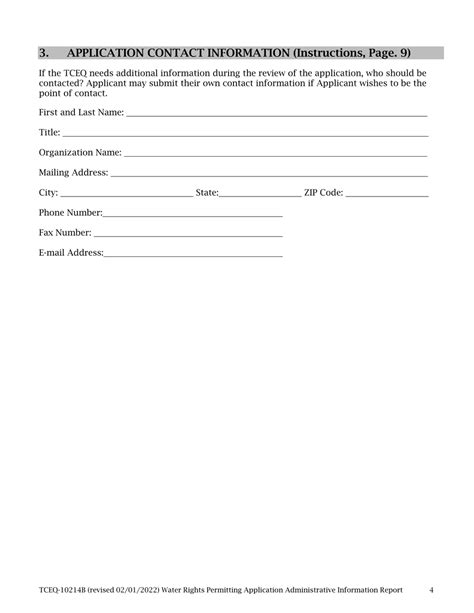Form Tceq 10214b Download Printable Pdf Or Fill Online Tceq Water