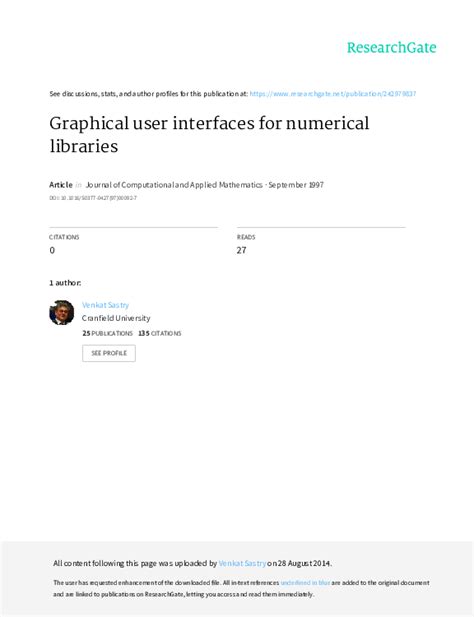 pdf graphical user interfaces for numerical libraries