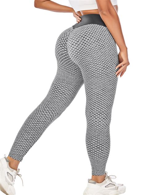 Lelinta Butt Lift Yoga Pants For Women Ruched Butt Leggings Butt Lift