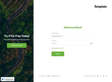 Green Webflow Sign In Component Free Webflow Component