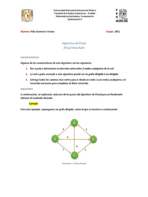 Algoritmo De Floyd Floyd Warshall Pdf