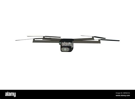 3d Model Of A Black Drone With A Camera Visualization Of An Aircraft