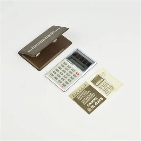 Sharp Elsi Mate El 826s Vintage Solaire Cellule Calculatrice Vieux