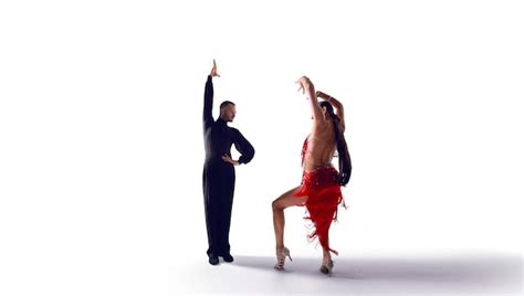 Premium Photo Couple Dancers Isolated On White