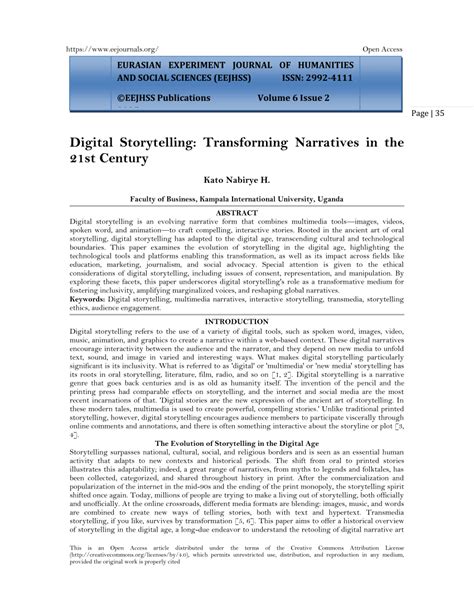 Pdf Digital Storytelling Transforming Narratives In The 21st Century
