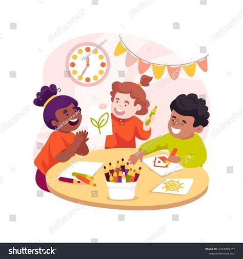 그리기 수업은 만화 벡터 그림을 분리했습니다 스톡 벡터로열티 프리 2223999367 Shutterstock