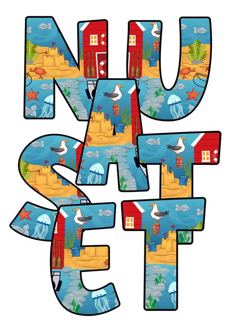 Naustet Bokstaver Print Til Barnehagefolk