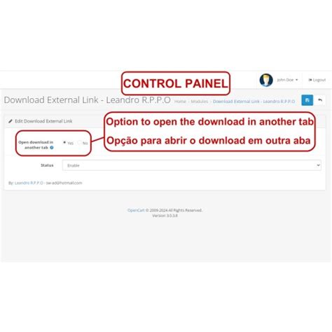 OpenCart File Download External Link