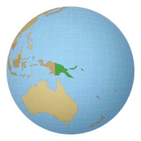 Globe Centered To New Zealand Country Highlighted With Green Color On