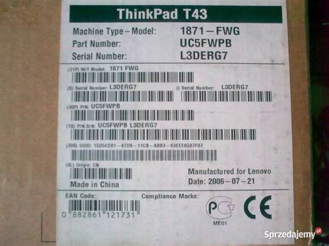 Kultowy Lenovo Ibm Thinkpad T43 Do Diagnostyki Warszawa Sprzedajemy Pl
