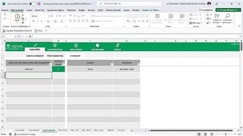 Planilha De Roteiro De Viagens Em Excel 6 0 Vizual Planilhas
