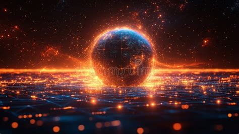 Global Network And Digital Connectivity Represented By Lighted Nodes And Geographical Regions