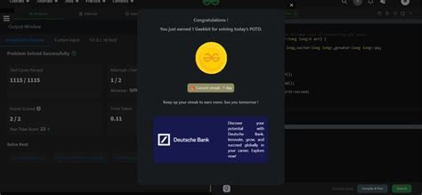 Day 1 Of Geekstreak2024 Tackling A Problem With Deutsche Bank Manish Dutt S Posted On The