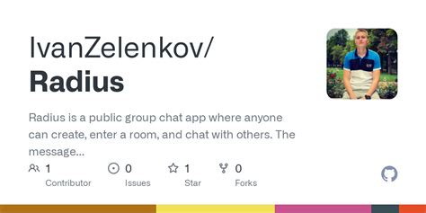 Github Ivanzelenkovradius Radius Is A Public Group Chat App Where Anyone Can Create Enter A