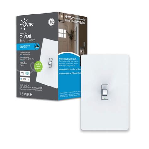 Cync 1 5 Amp Single Pole 3 Way Smart 4 Wire Toggle Light Switch With Wall Plate White 93105376