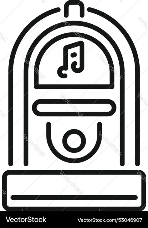 Jukebox Playing Music Icon Showing Note Symbol Vector Image