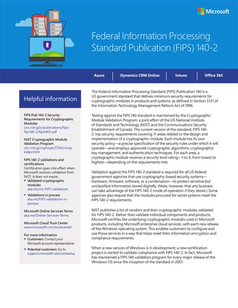 Federal Information Processing Standard Publication FIPS 140 2