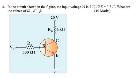 Solved In The Circuit Shown In The Figure The Input Voltage Chegg