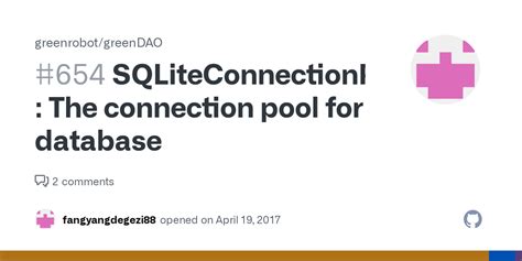 Sqliteconnectionpool The Connection Pool For Database Issue