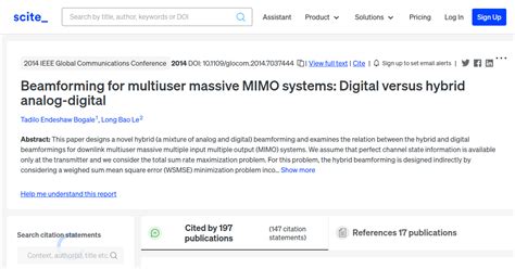 Beamforming For Multiuser Massive Mimo Systems Digital Versus Hybrid