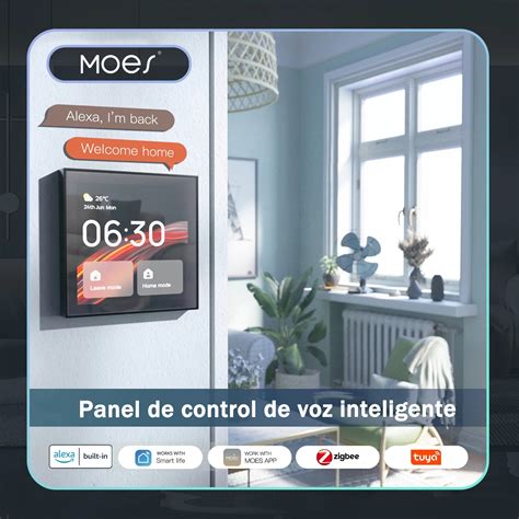 MOES Panel De Control Central T Ctil Wifi Pantalla Tuya Control De Voz