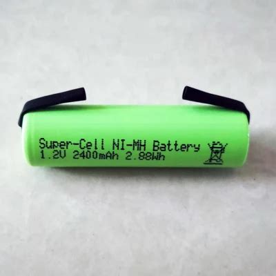 1 2V AA Ni MH Rechargeable Battery With Soldering Lugs 2400mAh