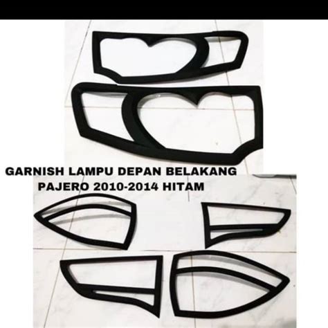 Jual Paket Garnish List Lampu Depan Dan Belakang All New Pajero Sport
