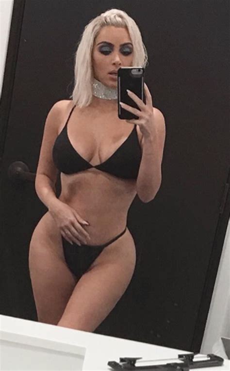 Kim Kardashian Shows Off 24 Inch Waistline In Barely There Bikini Pic E News