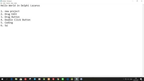 Hello World Delphi Lazarus Youtube