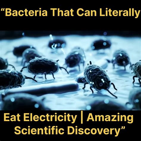 Bacteria That Can Literally Eat Electricity Scientific Discovery”